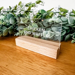 Acrylic Buffet Food Labels / Small Acrylic Food Signs With Stands ...