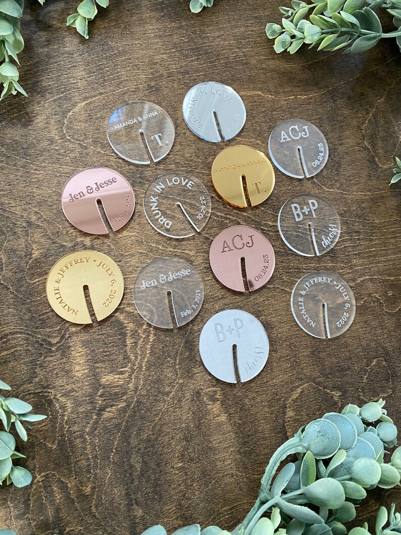 Personalized Drink Tags / Wedding Drink Tags / Customizable | Etsy