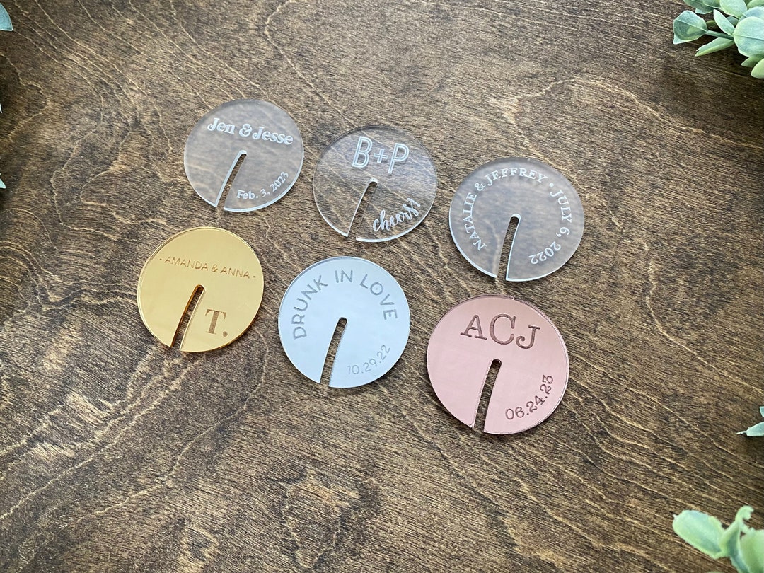 Personalized Drink Tags / Wedding Drink Tags / Customizable Drink Decor ...