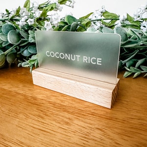 Acrylic Buffet Food Labels / Small Acrylic Food Signs With Stands ...