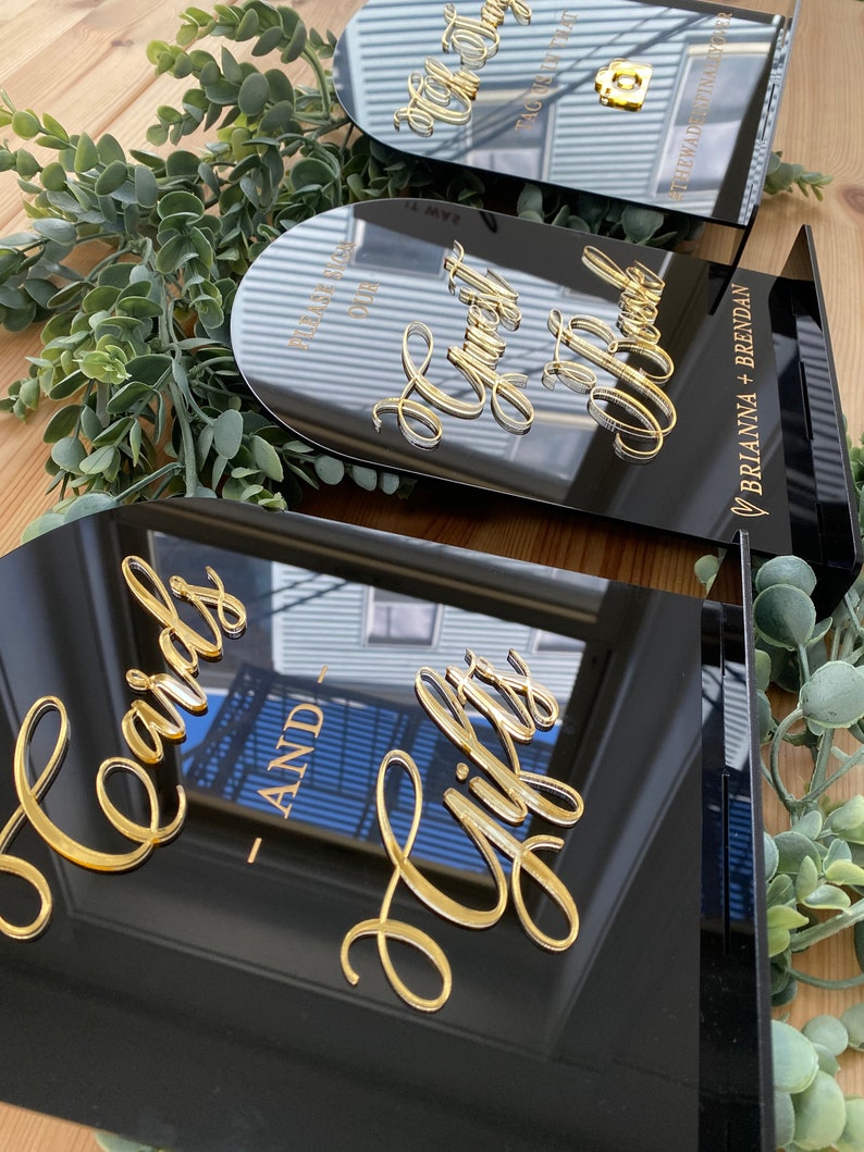 3D Arched Wedding Sign TRIO / Bundle Wedding Signs / Three - Etsy