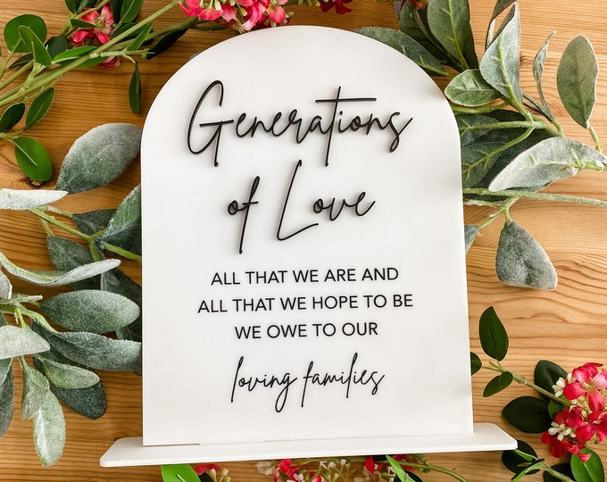 Generations of Love Acrylic 3D Sign / Generations of Love Event Sign ...