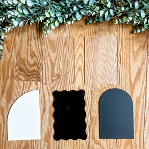 BLANK Acrylic Table Numbers / Shaped Table Number Signs / Blank Signs ...