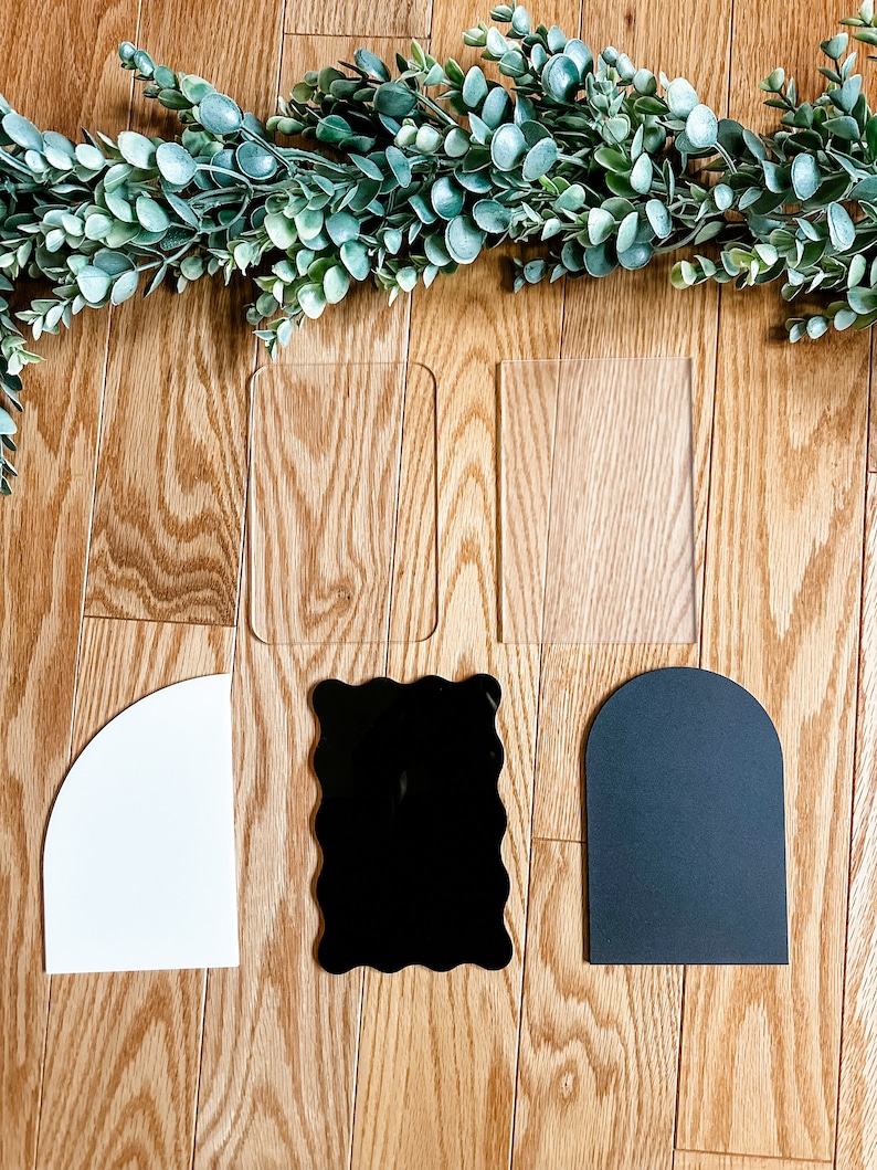 BLANK Acrylic Table Numbers / Shaped Table Number Signs / Blank Signs ...