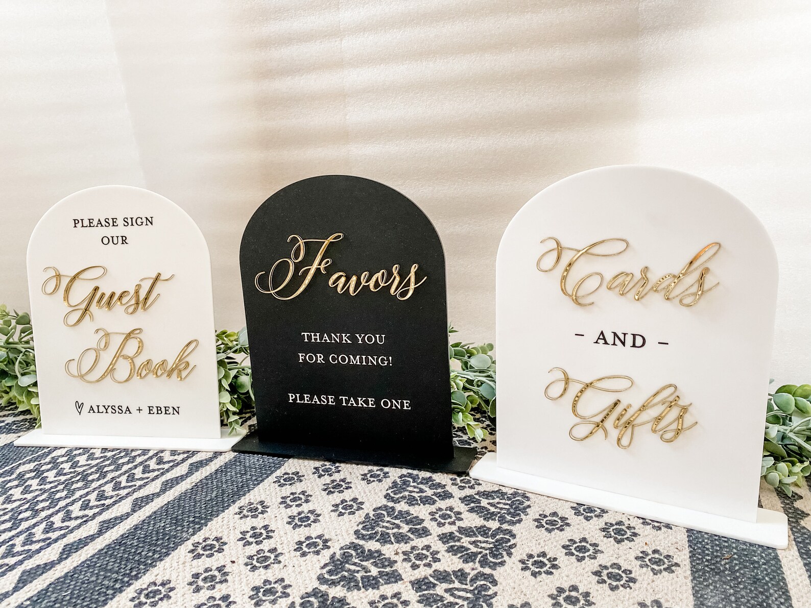 3D Arched Wedding Sign TRIO / Bundle Wedding Signs / Three | Etsy