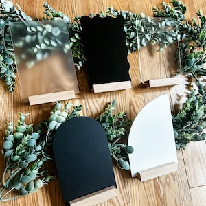 BLANK Acrylic Table Numbers / Shaped Table Number Signs / Blank Signs ...