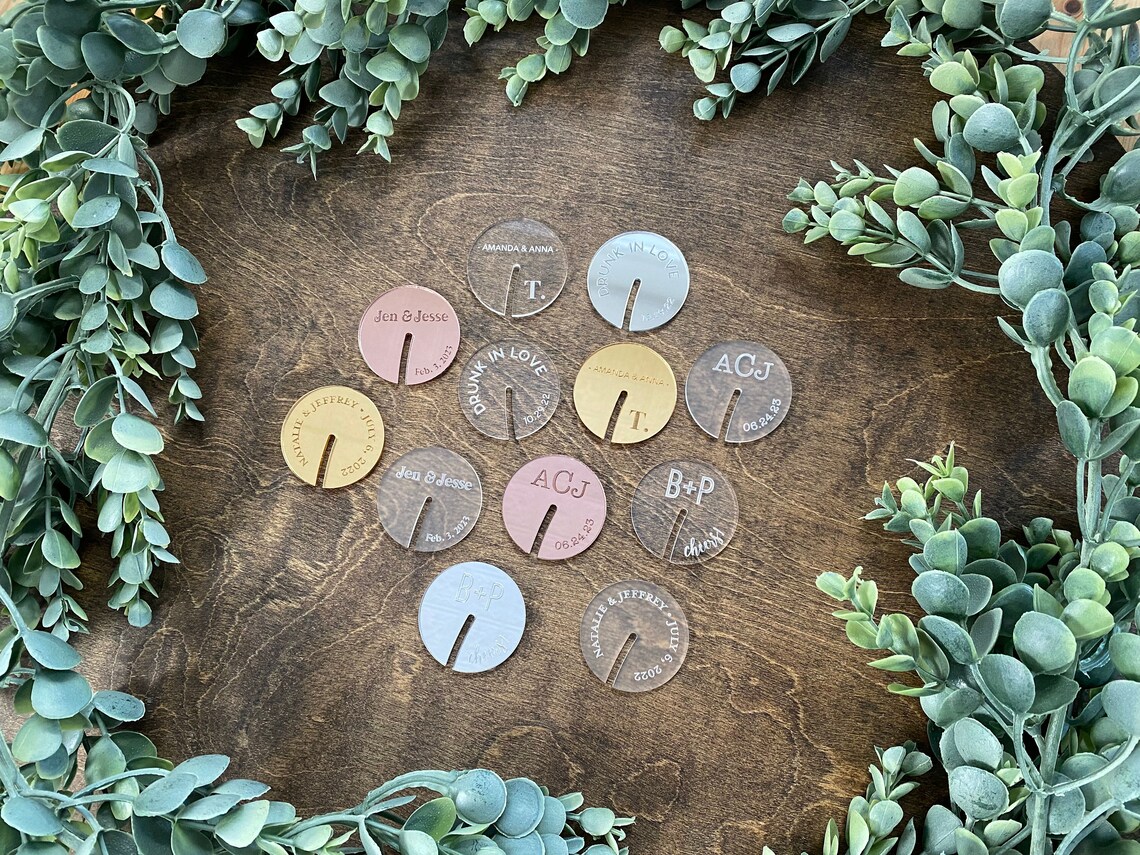 Personalized Drink Tags / Wedding Drink Tags / Customizable | Etsy