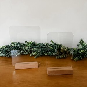 BLANK Acrylic Table Numbers / Shaped Table Number Signs / Blank Signs ...