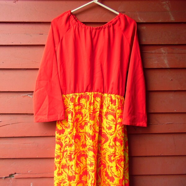 Two Tone Maxi Dress - Etsy