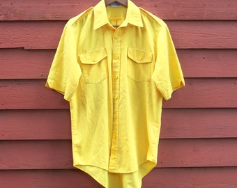 Yellow Button Up - Etsy