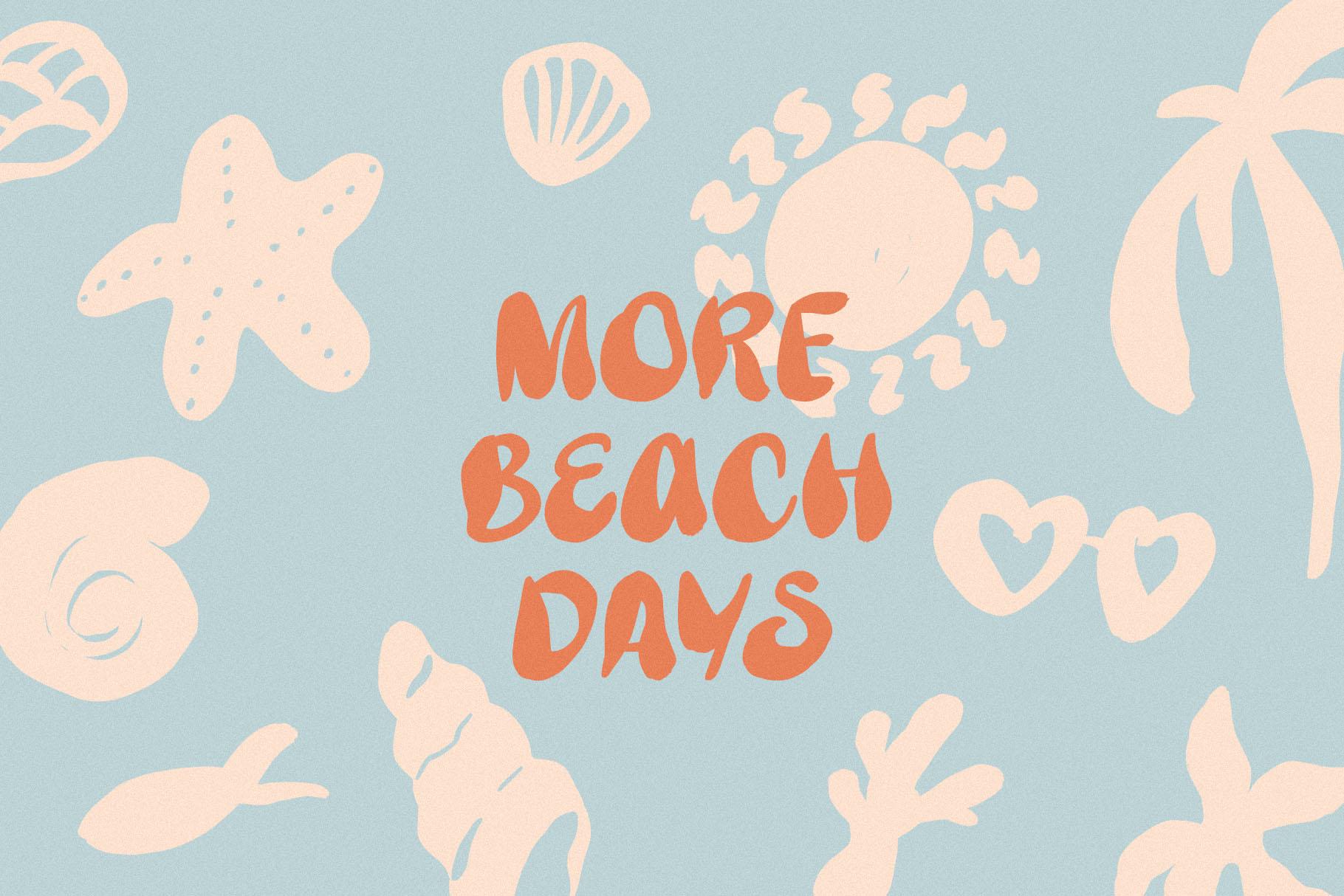 Handwritten Fonts Summer, Handwriting Font Bubble, Hand Drawn Coastal ...