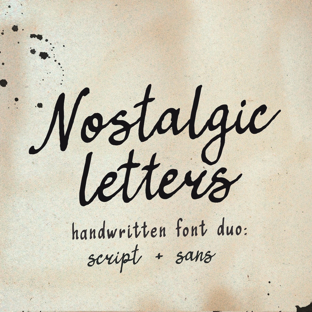Whimsical Handwritten Font Duo: Script & Sans. Handwriting Fonts for ...