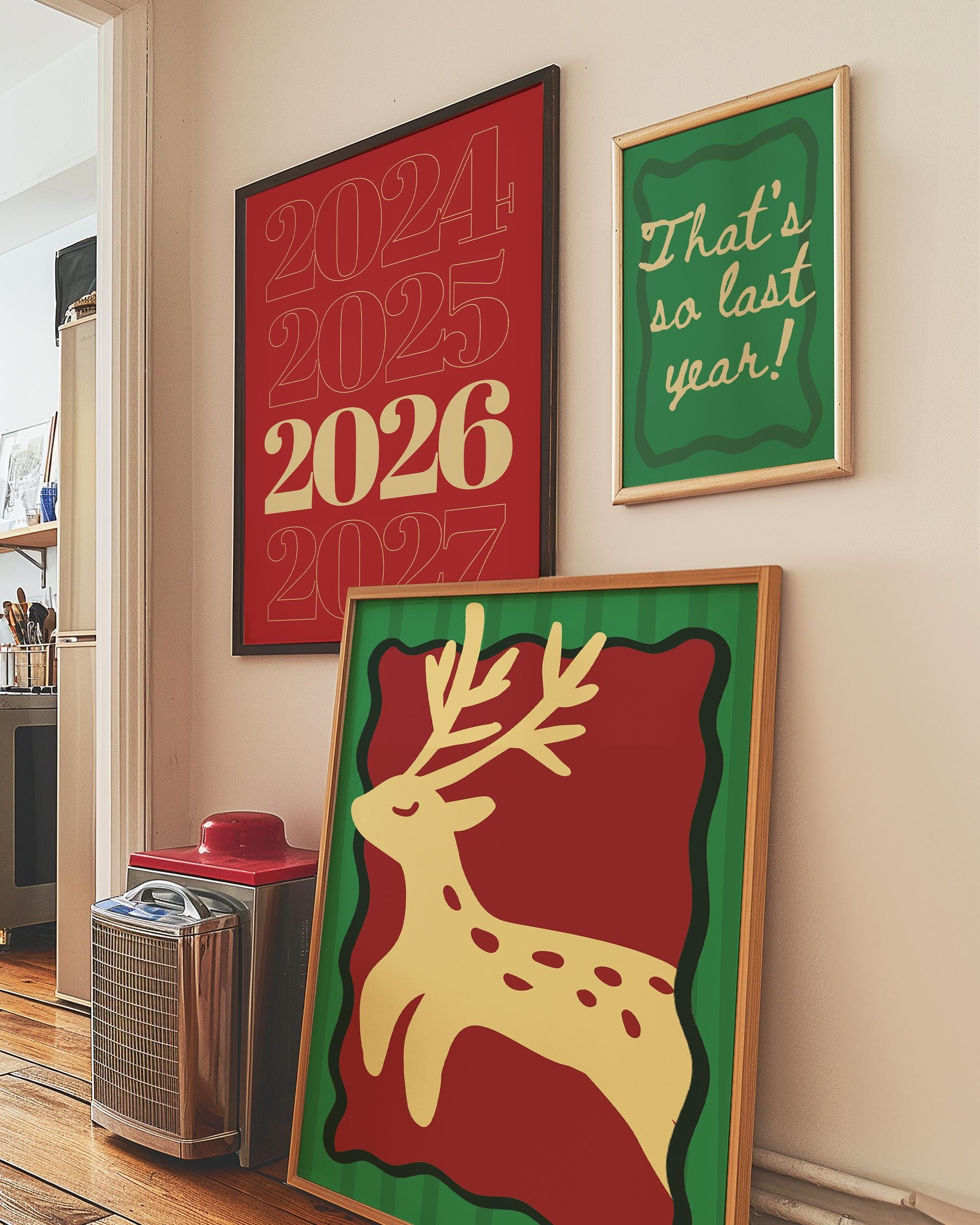 2026 New Year Wall Art Bundle, 10 Printable Holiday Set Decor - Etsy