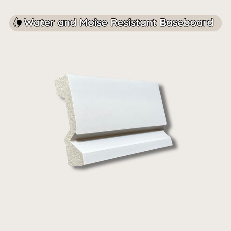 Modern White LED Baseboard Molding - Waterproof Polymer Trim - Zócalo ...