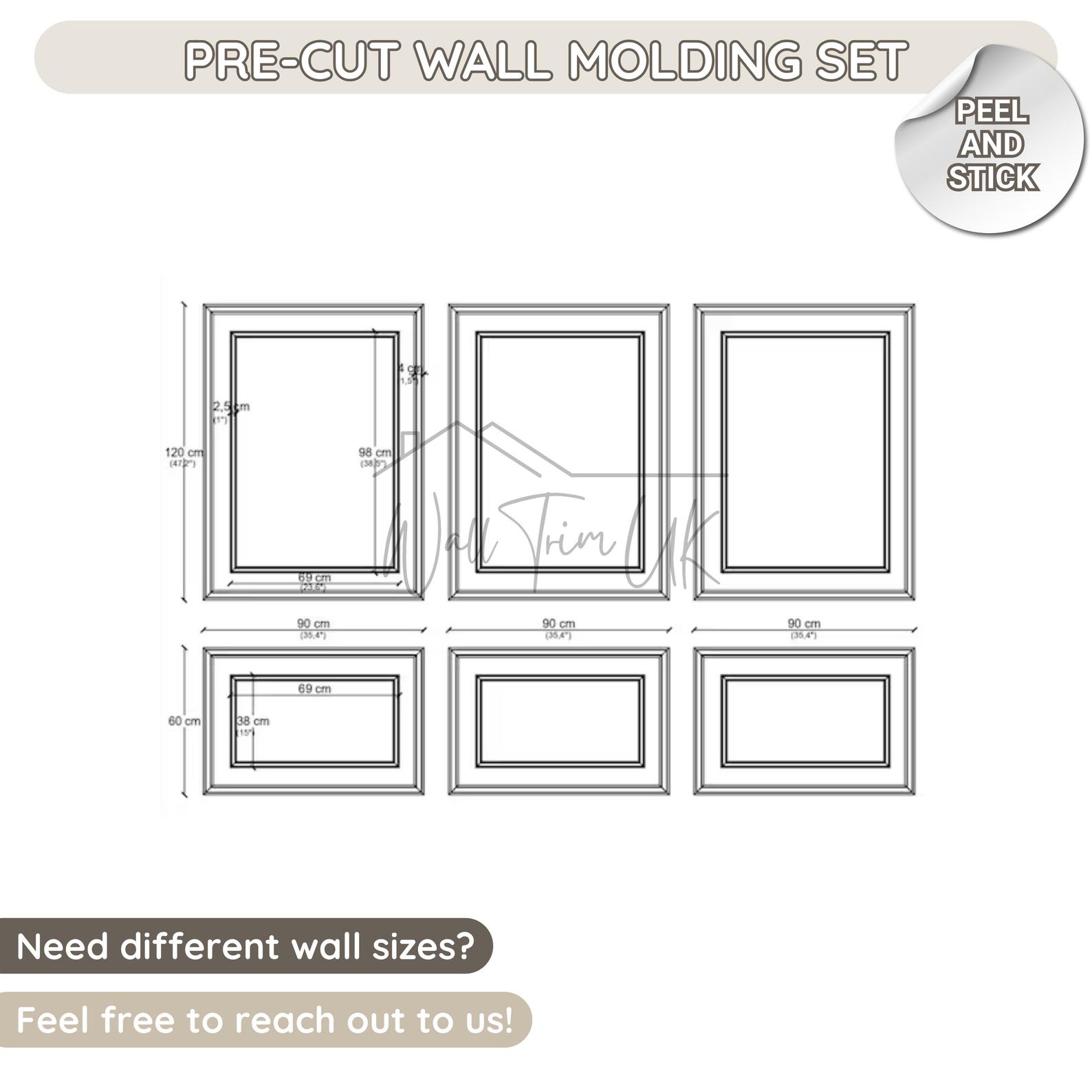 Easy Install Wall Moulding Kit – Frame Wall Molding – Decorative Wall ...