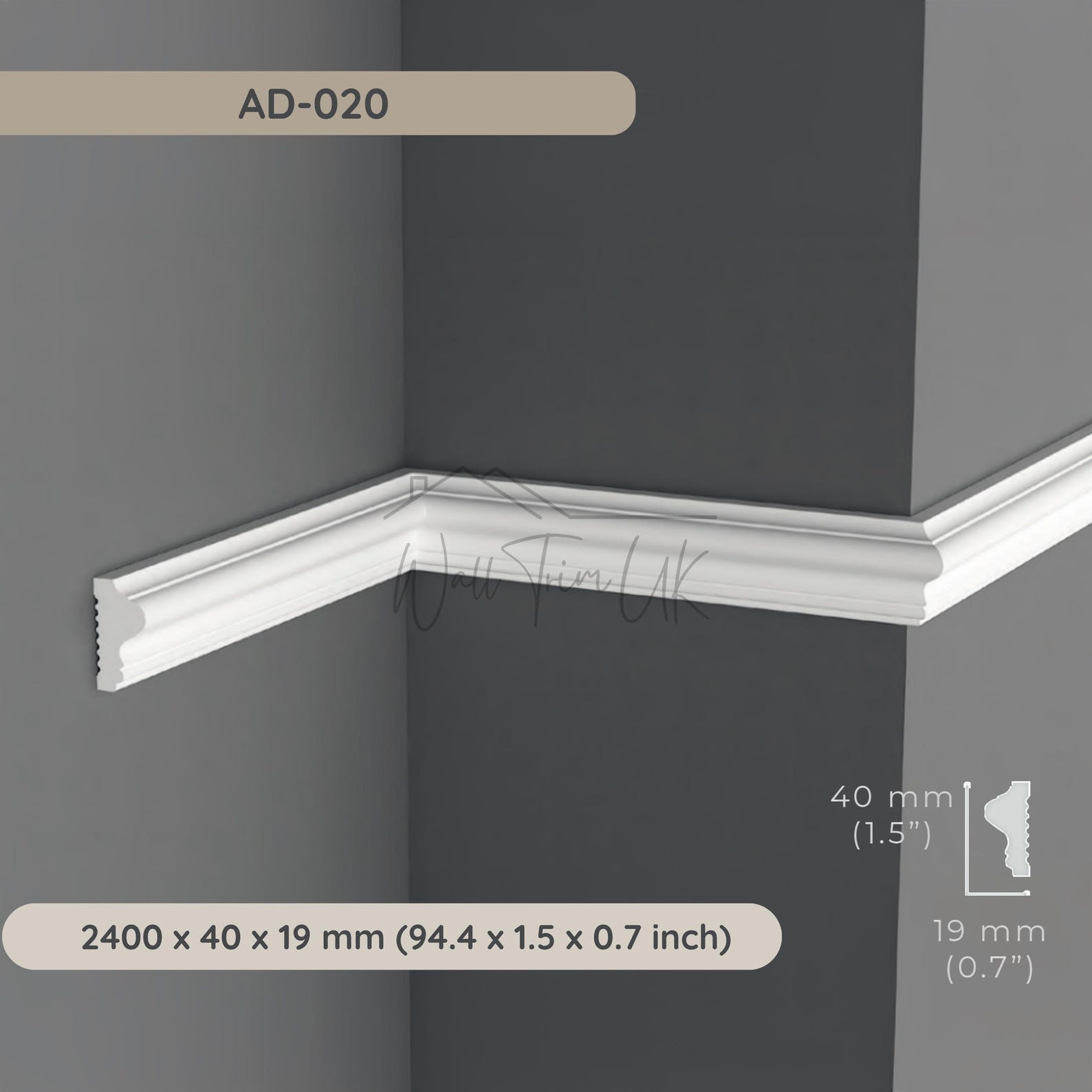 Half Wall Molding Kit With 8cm Border – Frame Wall Molding ...