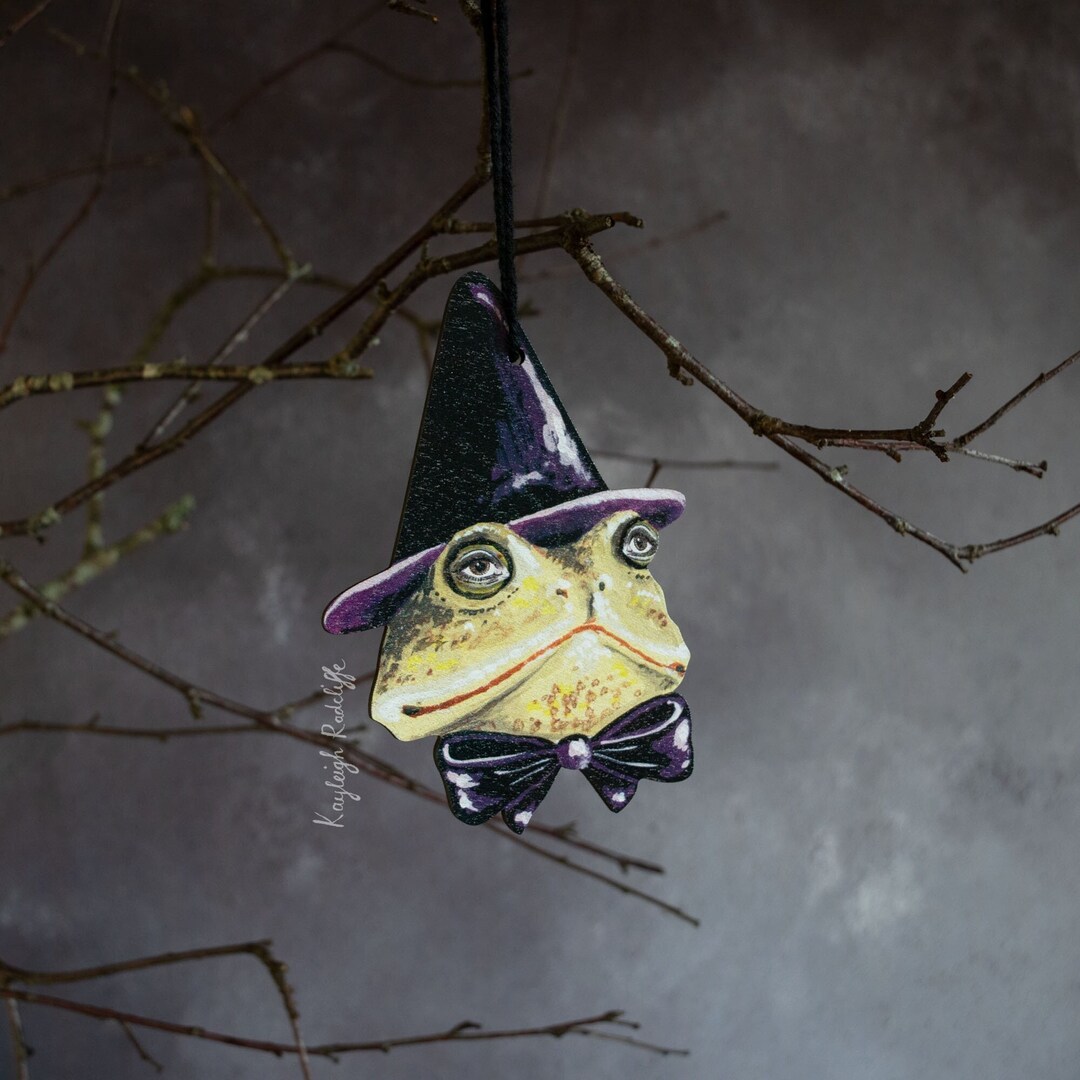 Double Sided Wooden Toad Hanging Decoration. Tom the Toad. Vintage ...