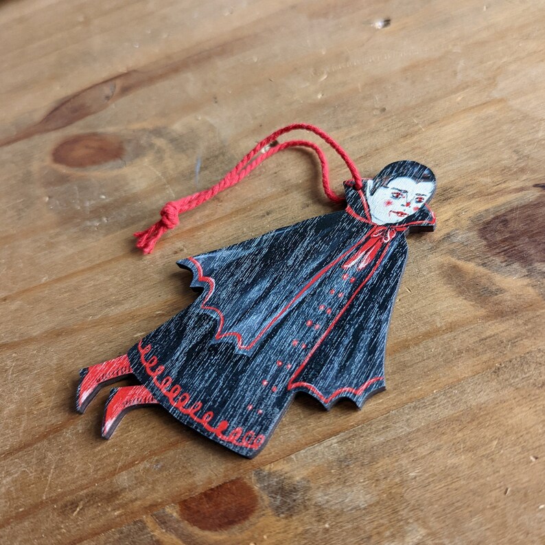 Vampire Hanging Ornament Made From Laser Cut Wood - Etsy