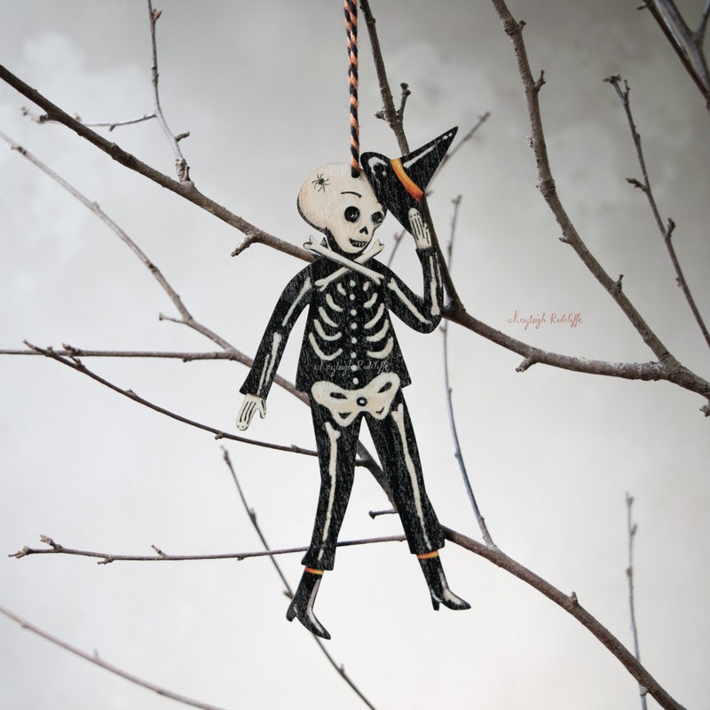 Orange Skeleton Ornament - Etsy
