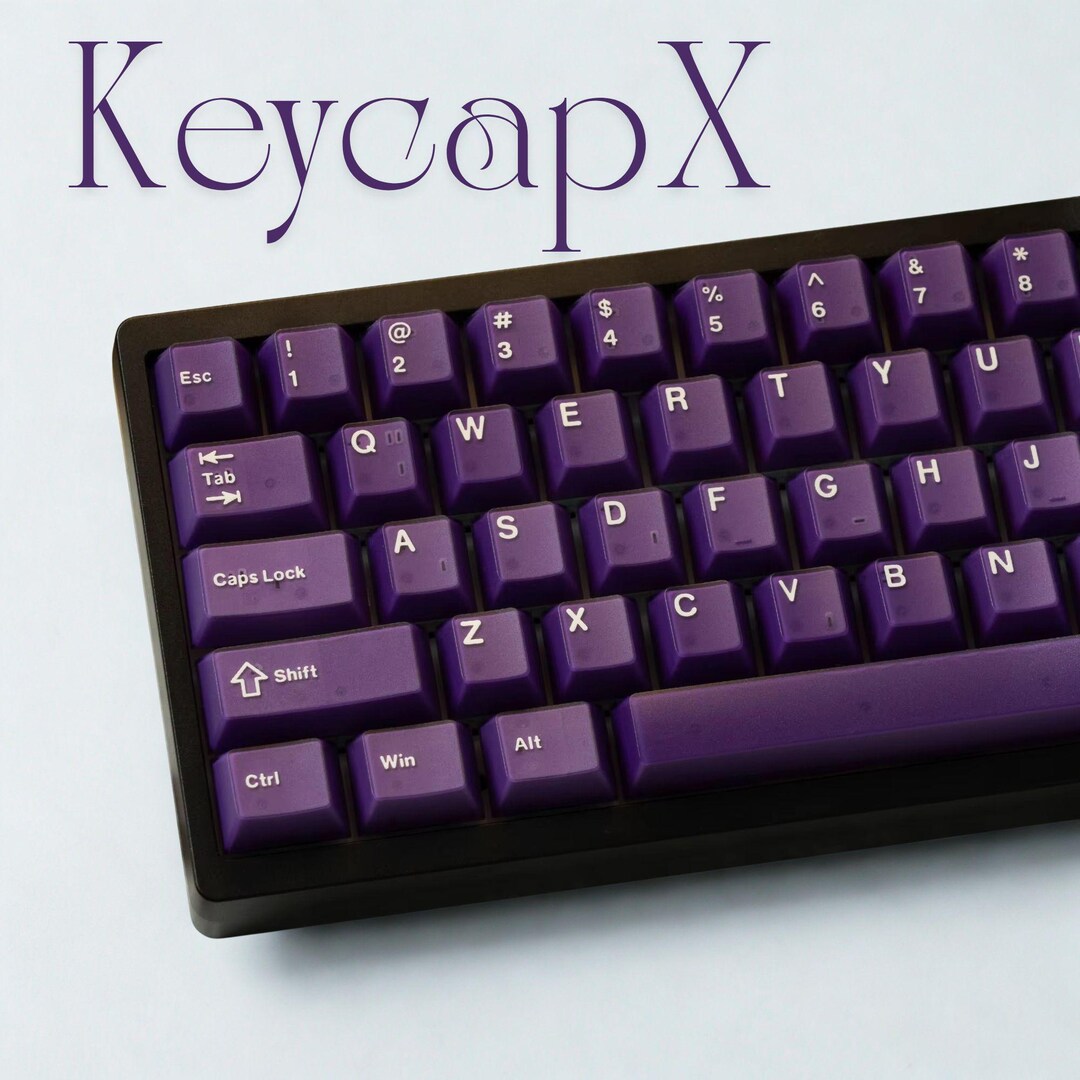 Purple Keycap Set Cherry Profile RGB Backlit, ANSI Layout PBT Double ...
