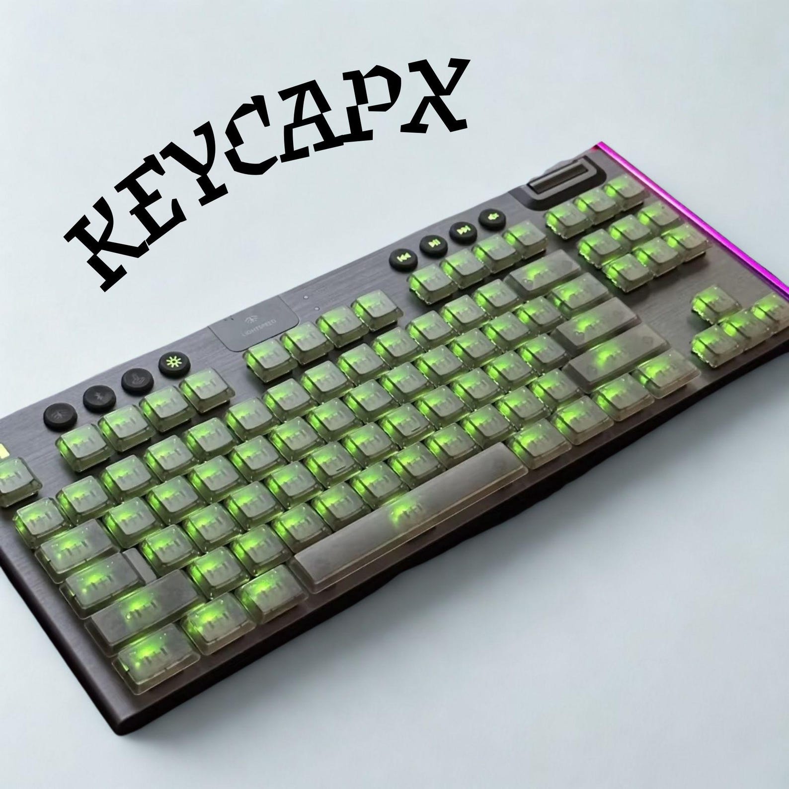 Black Translucent Blank Keycap Set – Compatible With Logitech G915 ...