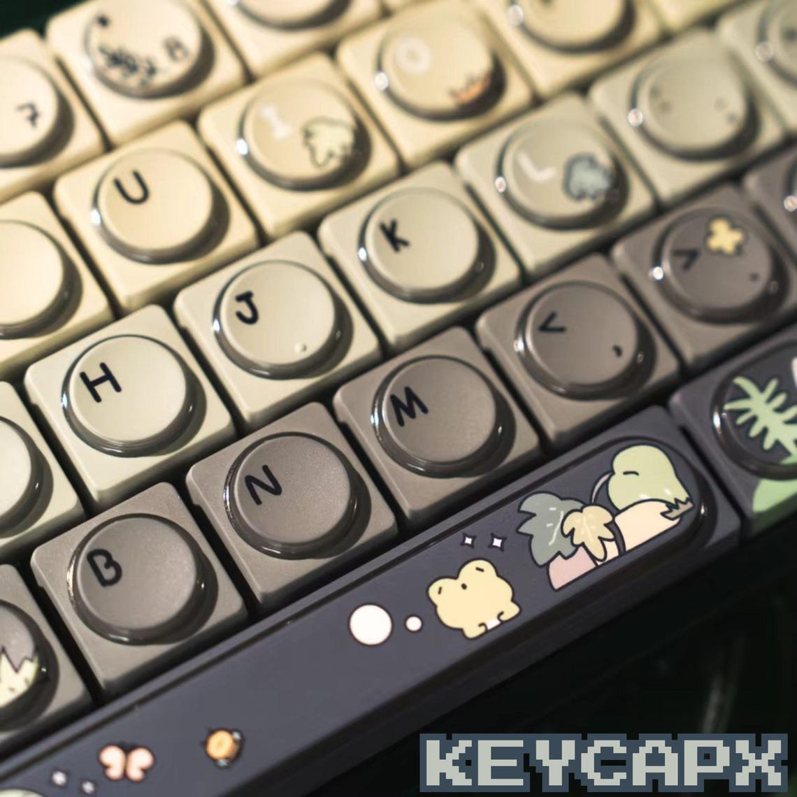 131 Key Frog Keycaps Set: Low Profile Cute Kawaii Keycap, Dye ...