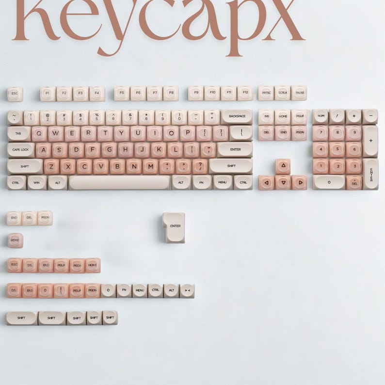 128-key Keycap Set With ISO Enter | Double-shot for ANSI & ISO Mx ...