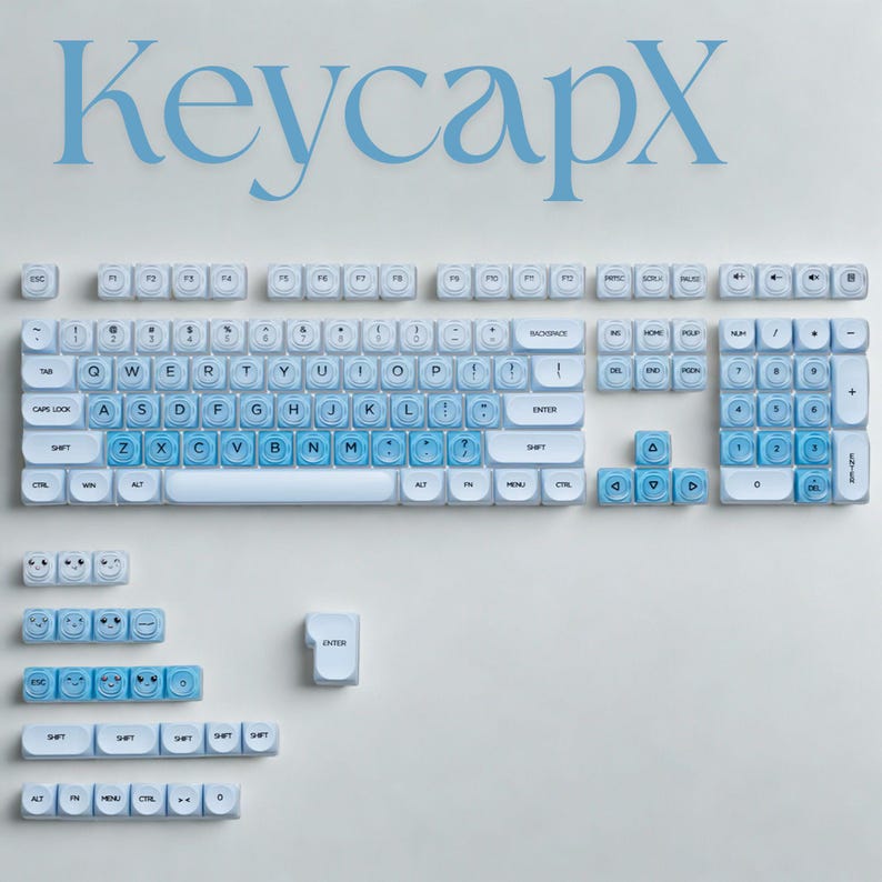 128-key Keycap Set With ISO Enter | Double-shot for ANSI & ISO Mx ...