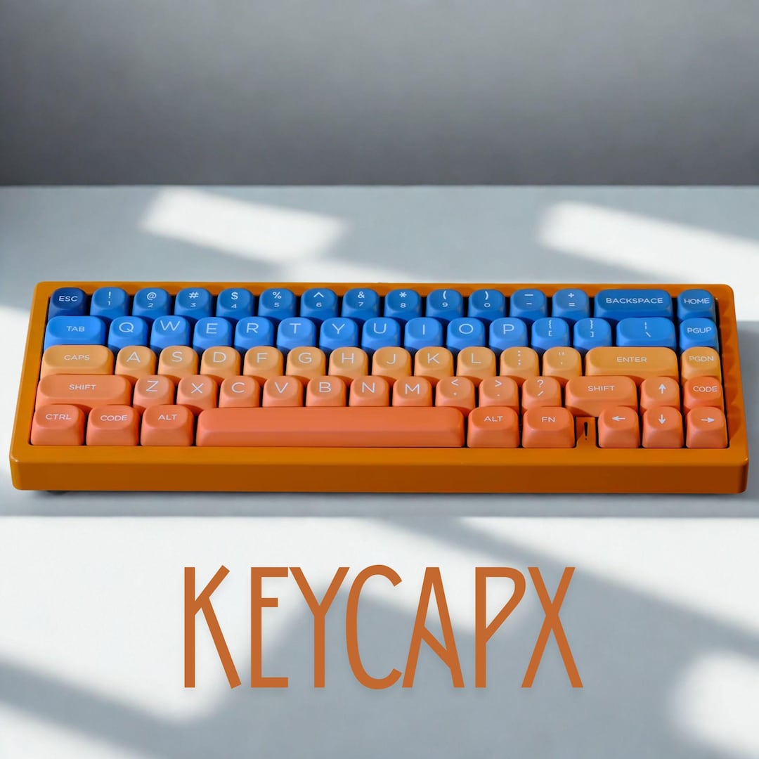 Orange and Blue MOA Profile Keycap Set: Colorful PBT Custom Keyboard ...