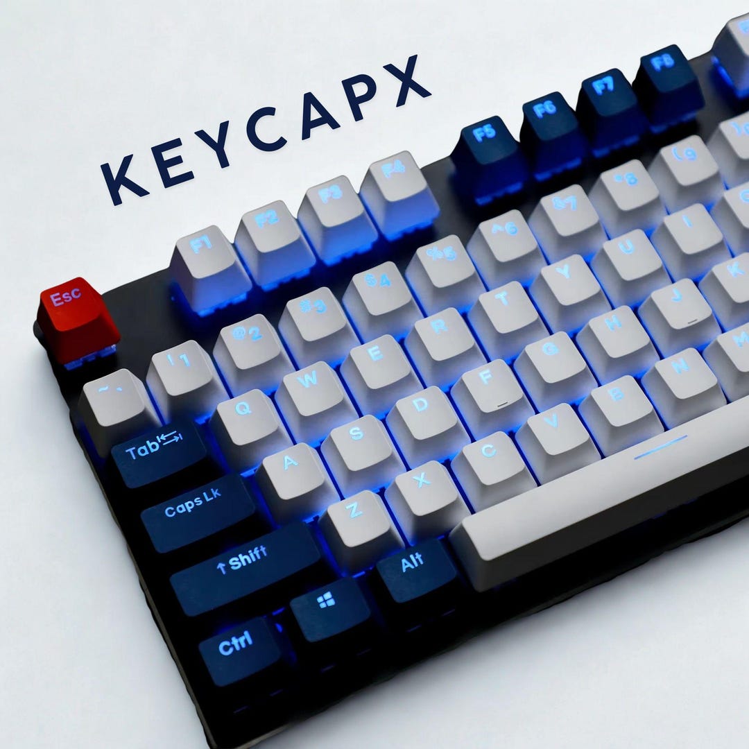 Shine-through Keycap Set: PBT Double-shot OEM Profile, RGB Compatible ...