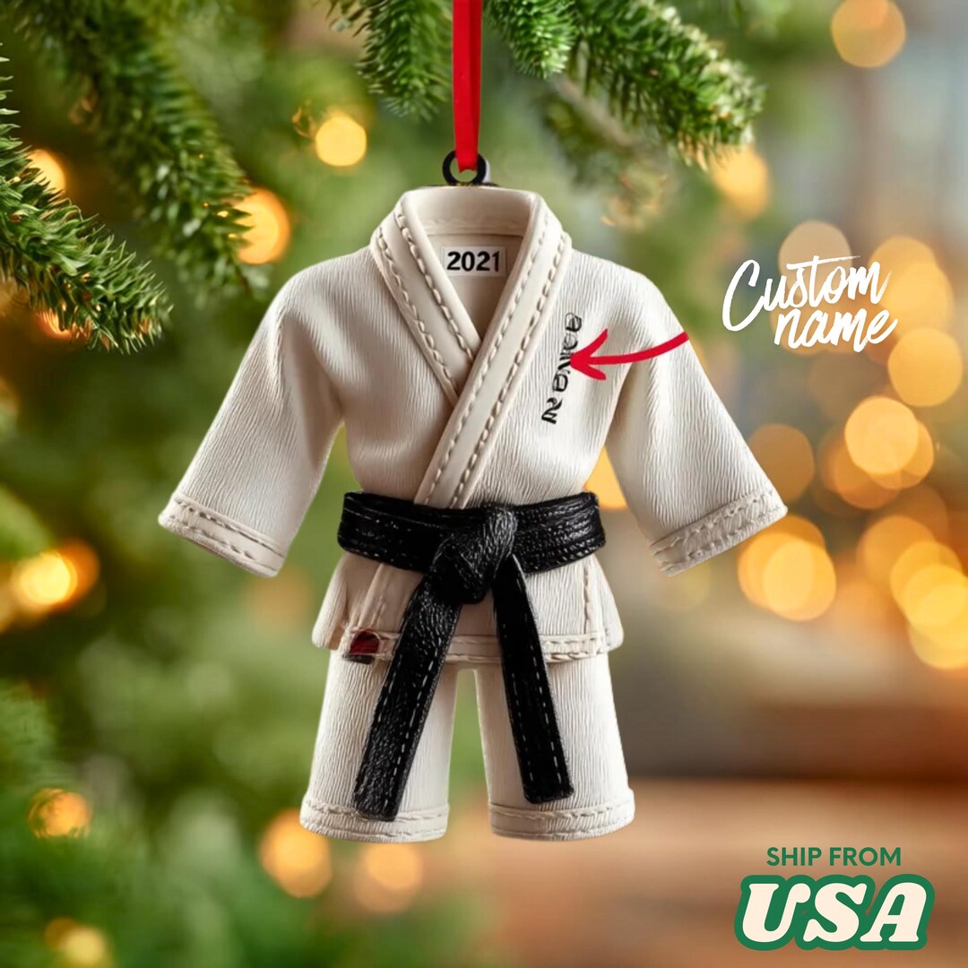 Personalized Karate Gi Christmas Ornament, Custom Martial Arts Gift ...