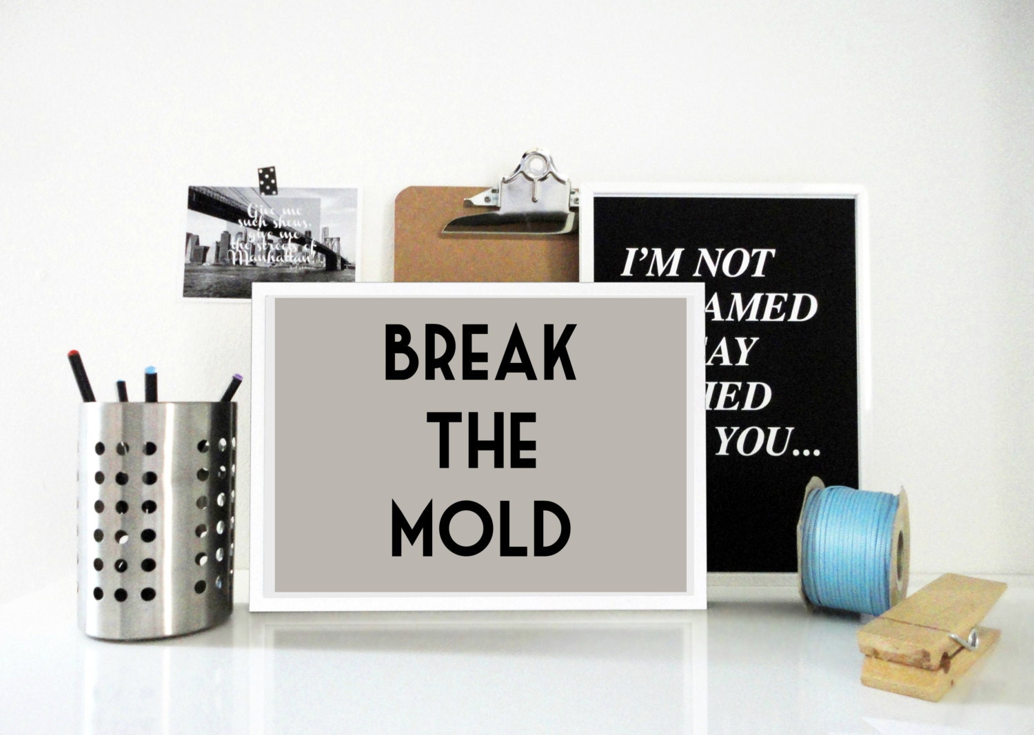 Motivational Poster Break The Mold Art Print Inspirational | Etsy