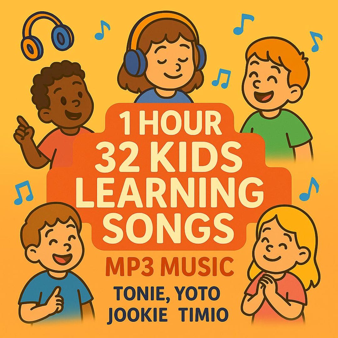 32 Kids Learning Songs, 1 Hour Music, Educational Songs for Yoto, Tonie ...