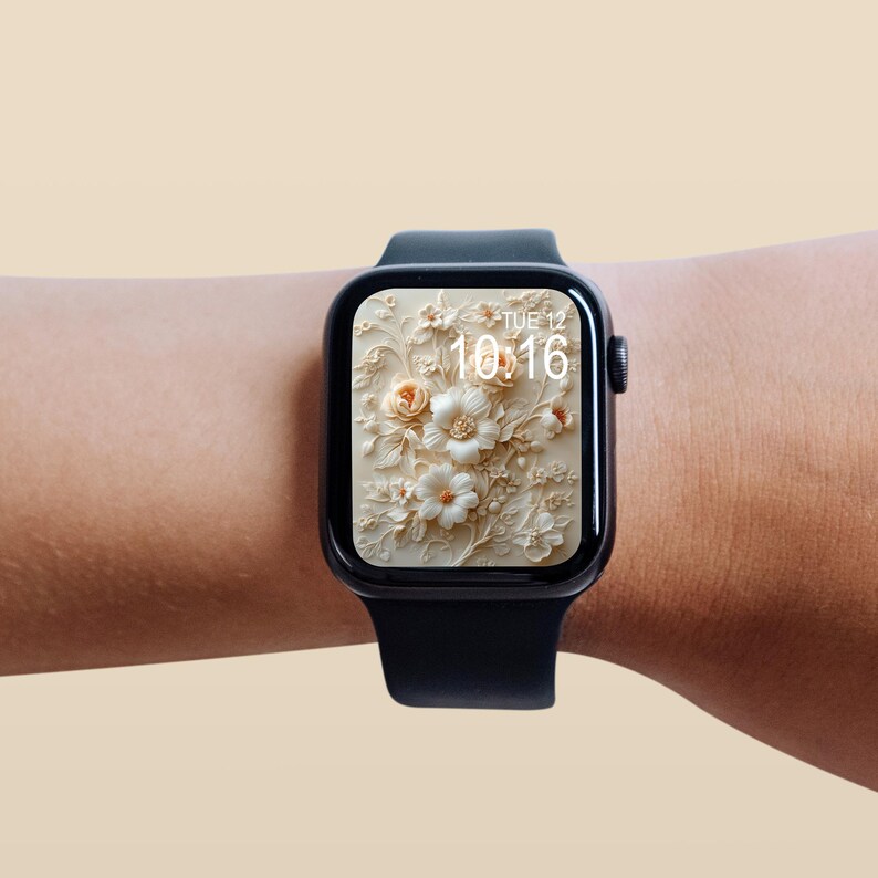 Apple Watch Face Floral 3D Wallpaper, Apple Smartwatch Flowers ...