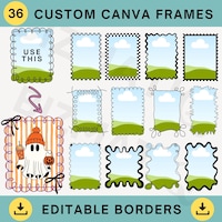 Scallop Shape Canva Frame Wavy Edge Frame Drag and Drop Custom Photo ...