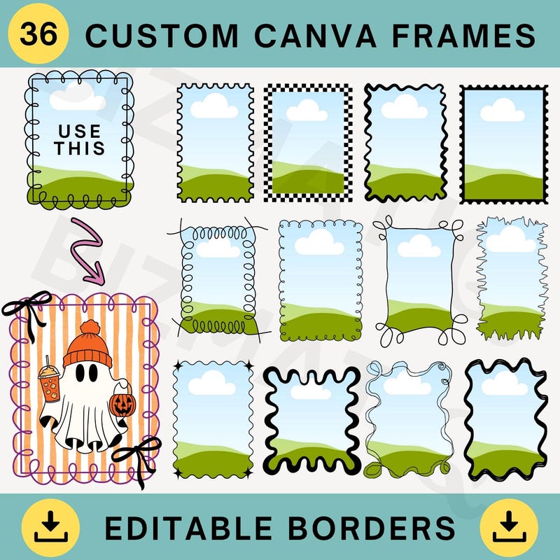 Curly Frame Png - Etsy