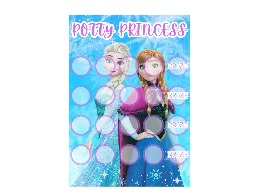 Potty Training Certificate for Girls | Frozen Inspired Reward Chart | Potty Princess Printable ...