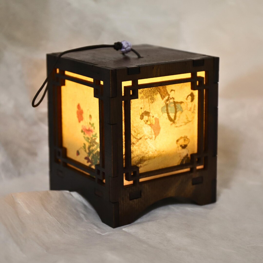 Handmade Korean Hanji Table Lantern | Soft Warm Light | Traditional ...
