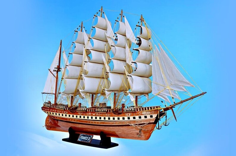 Handmade Ship Model, 104" Long, France II, 100% Handmade - Detailed ...