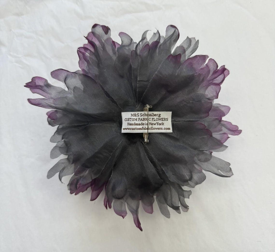 M&S Schmalberg 8" Hand Dyed "jagged Chrysanthemum" in Shades of Grey ...