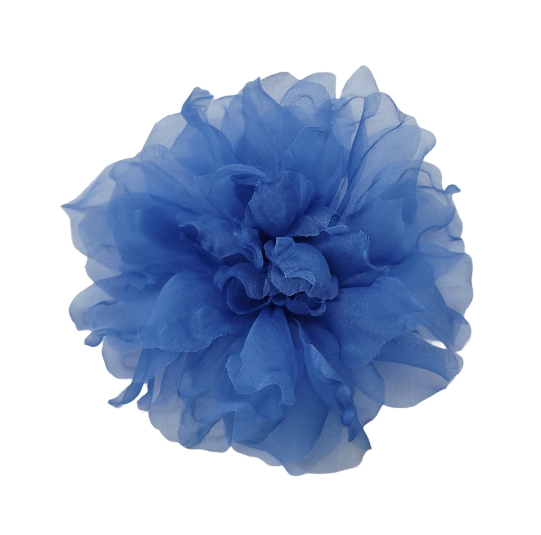 M&S Schmalberg 6" Large Cornflower Blue Light Blue Gardenia Flower Silk ...