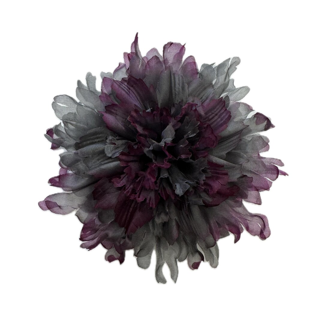 M&S Schmalberg 8" Hand Dyed "jagged Chrysanthemum" in Shades of Grey ...