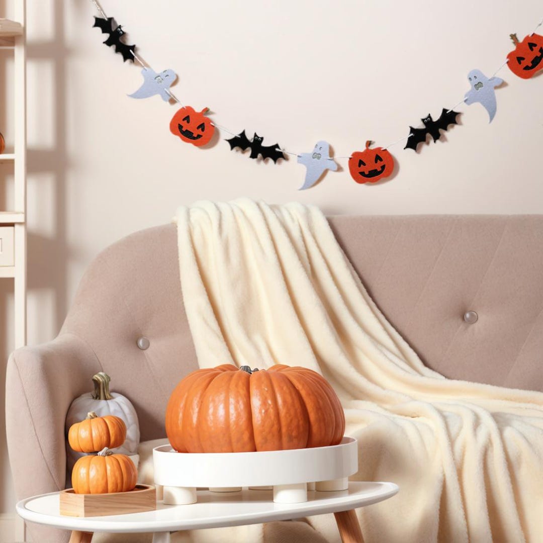 62 Inch Halloween Spooky Garland - Bats, Ghosts, and Pumpkins ...