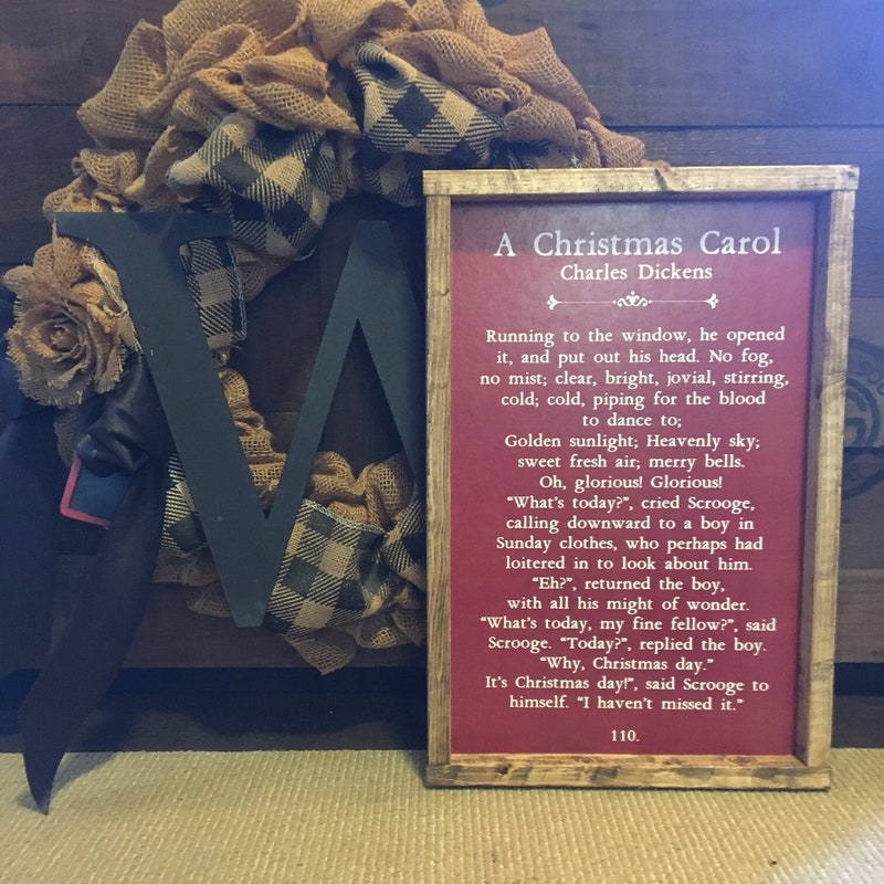 Christmas Carol Sign - Etsy