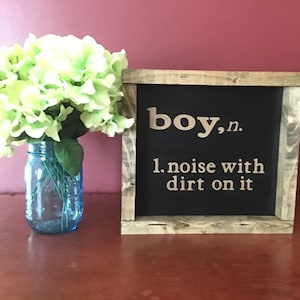 Boy Definition Wood Sign - Etsy
