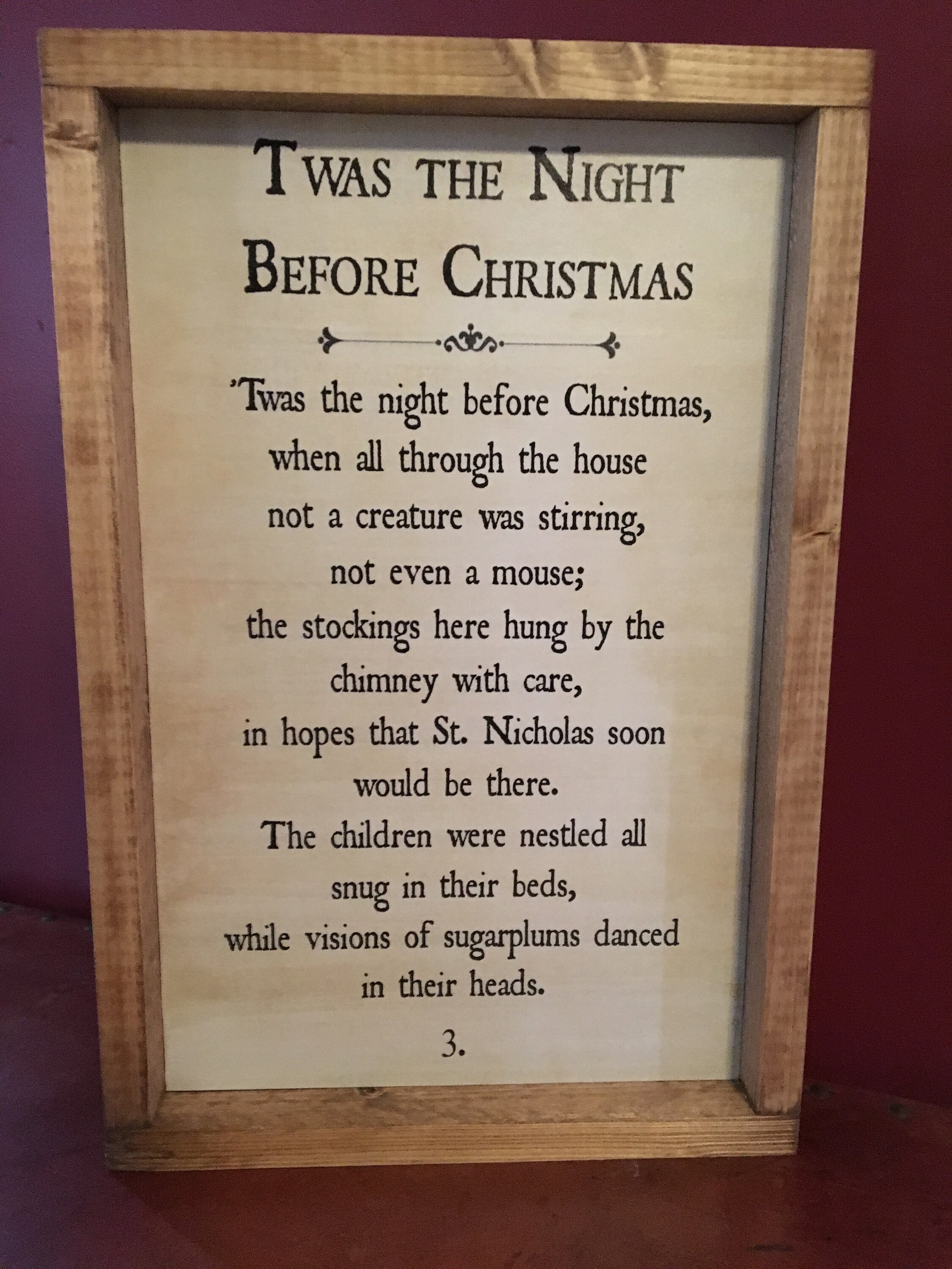 Christmas Sign twas the Night Before Christmas by - Etsy