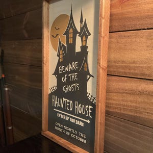 Halloween Sign "haunted House" by October Road Designs - Etsy