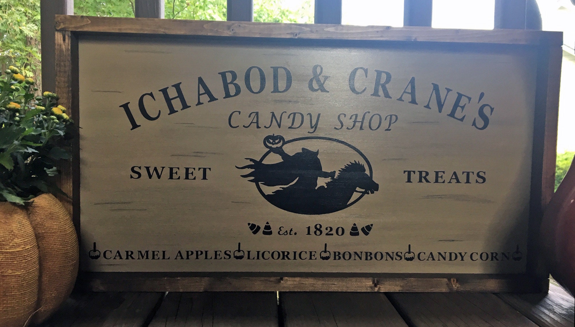 Halloween Sign Ichabod & Cranes Candy Shop by | Etsy