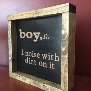 Boy Definition Wood Sign - Etsy