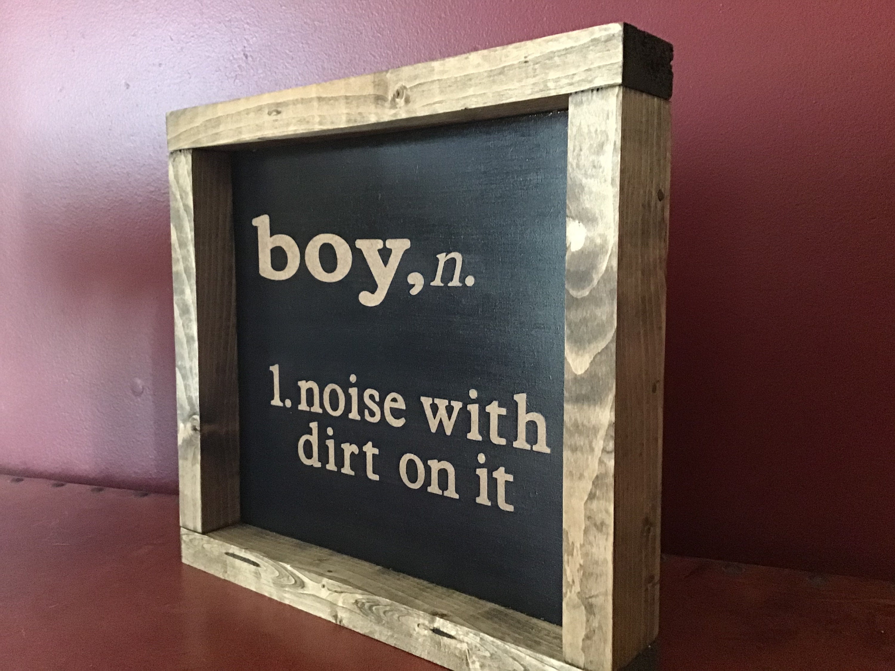 Boy Definition Wood Sign | Etsy